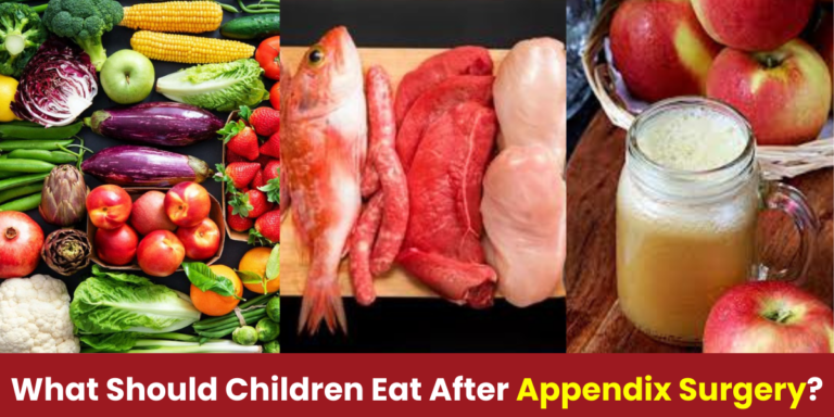 What should children eat after appendix surgery?